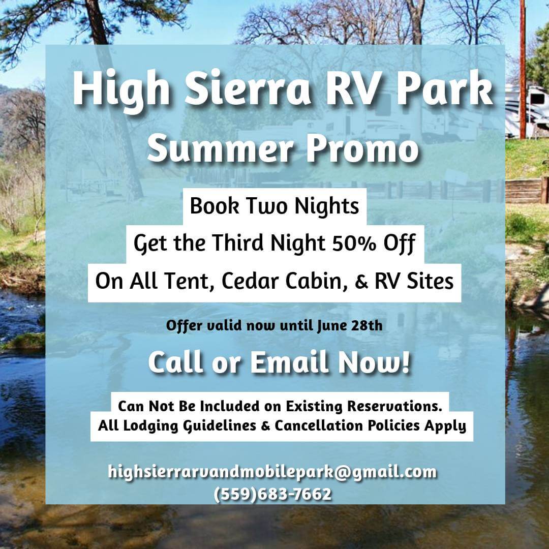 Welcome To High Sierra Mobile & RV Park Near Yosemite